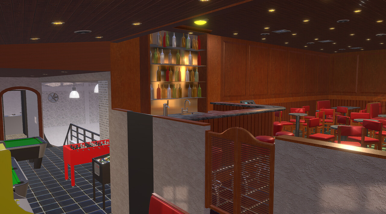 ArtStation - Bar / indoor skatepark / game lounge | Resources