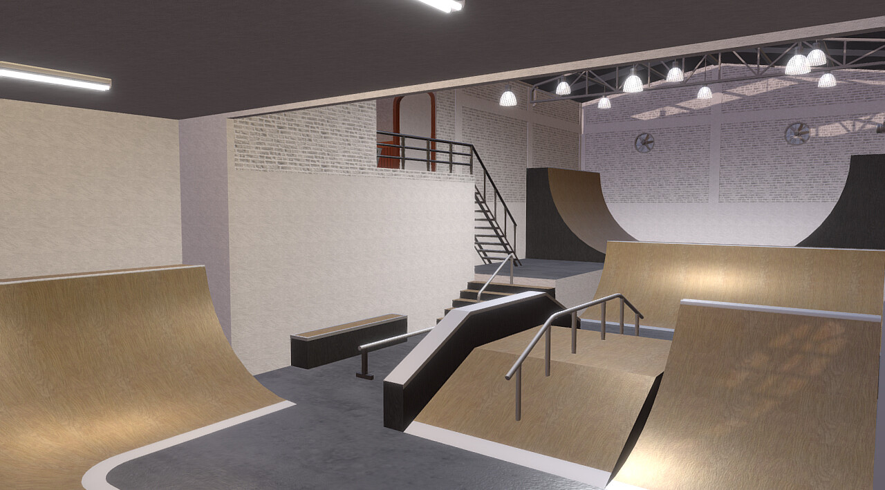 ArtStation - Bar / indoor skatepark / game lounge | Resources