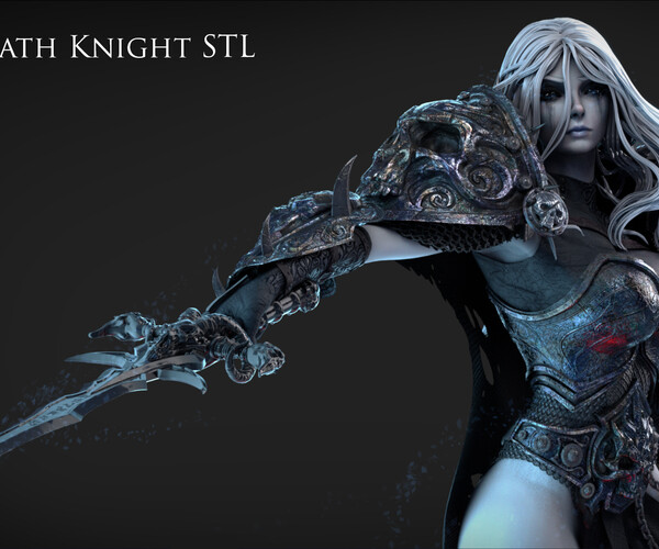 ArtStation - World Of Warcraft Female Death Knight STL for 3D print ...