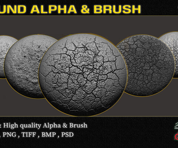 ArtStation - Ground Alpha & BRUSH VOL 01 | Brushes