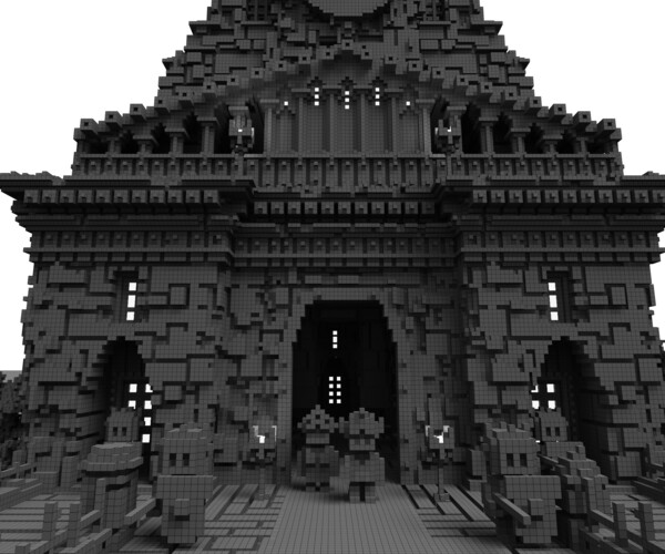 ArtStation - Voxel Orc Castle Asset | Game Assets
