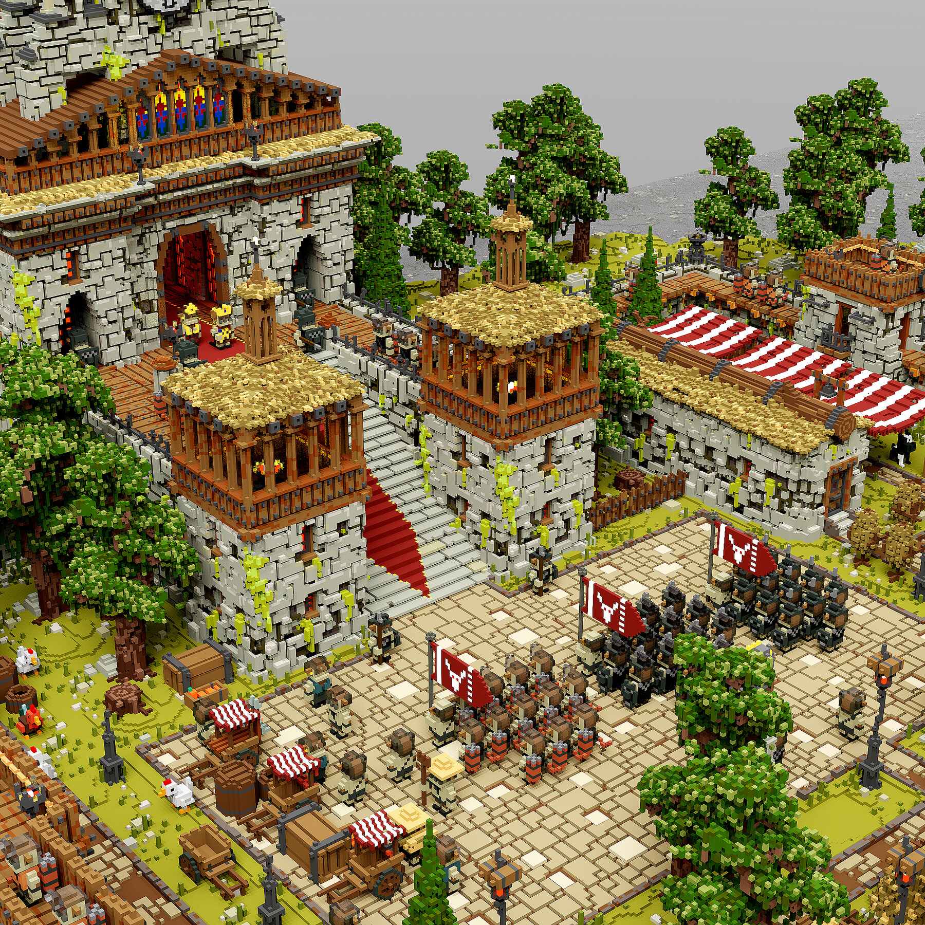 ArtStation - Voxel Orc Castle Asset | Game Assets