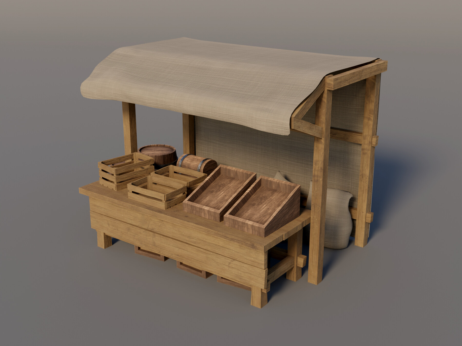 ArtStation - Medieval Market Set | Game Assets
