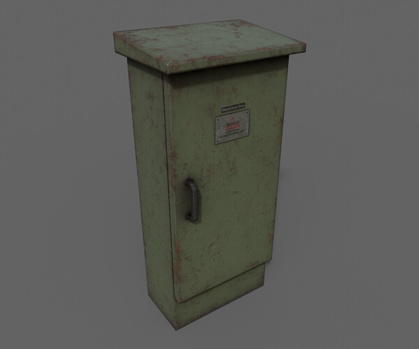 ArtStation - PBR Electric Box (DarkGreen) Ver.5 | Game Assets