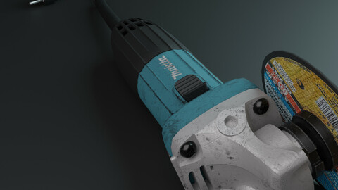 ArtStation - angle grinder "bulgarian" MAKITA | Game Assets