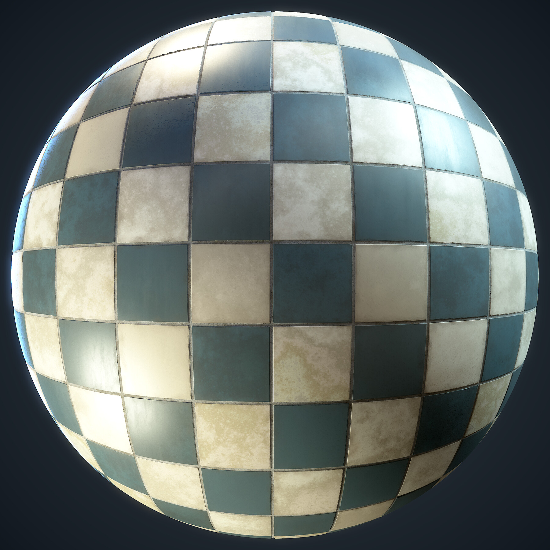 ArtStation - Damaged Checker Tiles Material | Game Assets