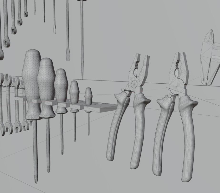 ArtStation - shelving with tools | Game Assets