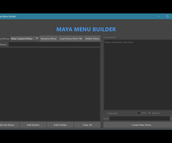 ArtStation - Maya Menu Builder - Custom File Menus | Resources
