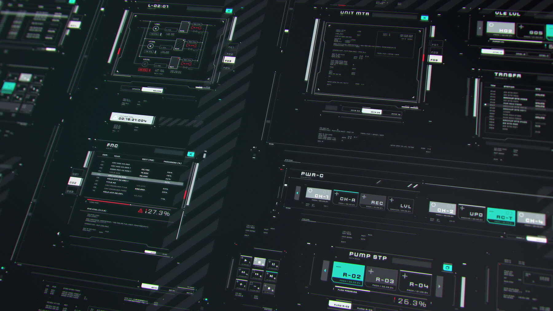 ArtStation - FUI / UI - Sci-fi windows and blocks vector set #02 | Game Assets