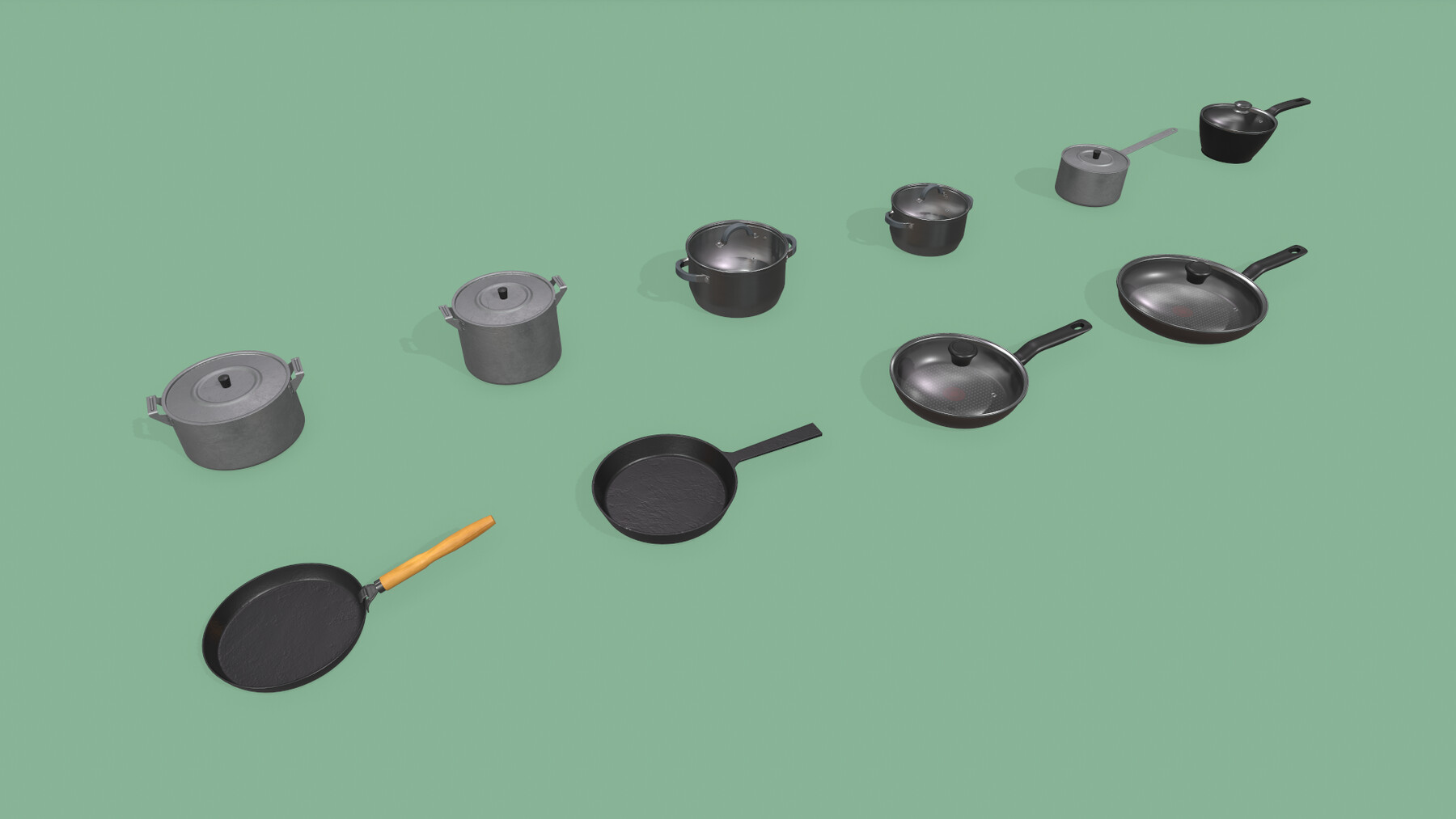 ArtStation - Kitchen Pots and Pans | Game Assets