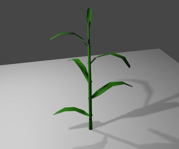 ArtStation - Corn - Plant - Milho - Planta Low-poly 3D model | Game Assets