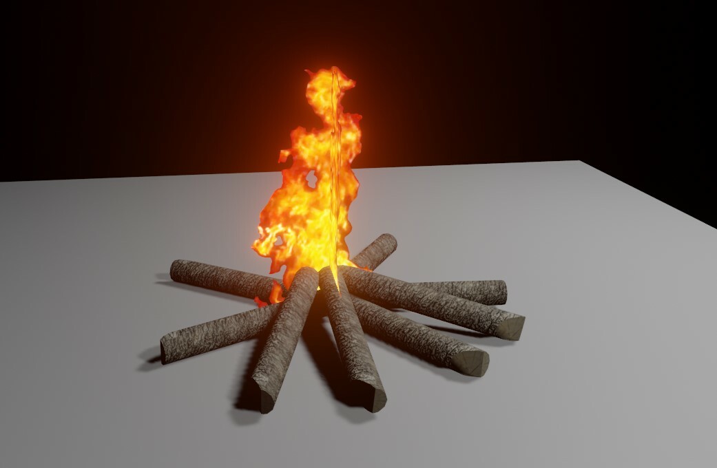 ArtStation - Bonfire - Fire Pit - Fogueira Low-poly 3D model | Game Assets