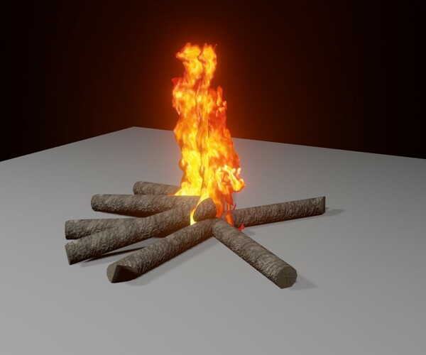 ArtStation - Bonfire - Fire Pit - Fogueira Low-poly 3D model | Game Assets