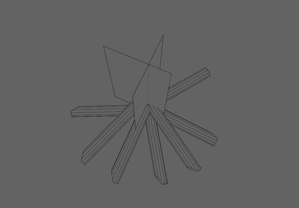 ArtStation - Bonfire - Fire Pit - Fogueira Low-poly 3D model | Game Assets