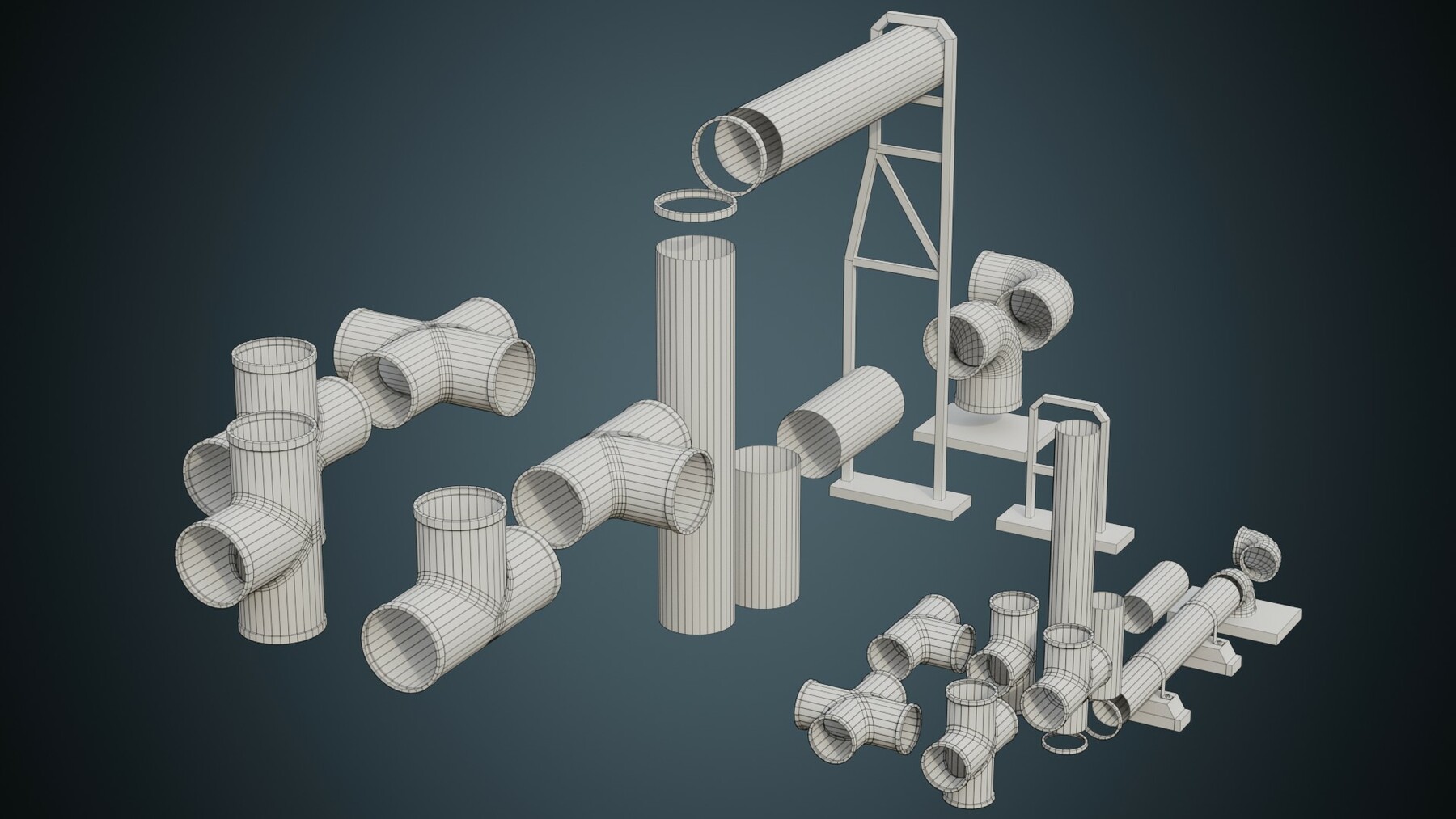 ArtStation - Industrial Pipes 4A | Game Assets