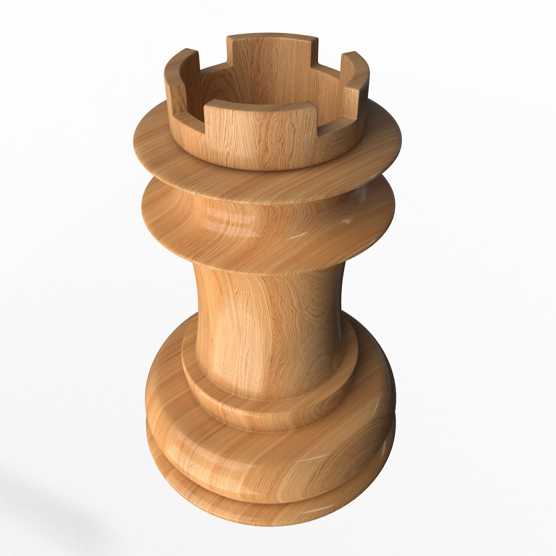 ArtStation - 3D Wooden Chess Rook | Resources