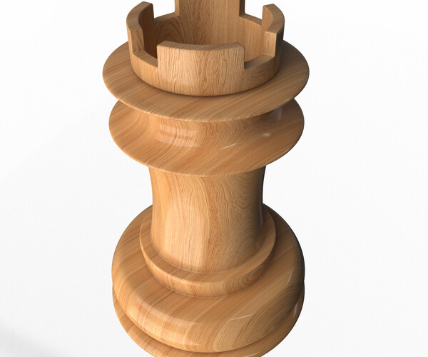 ArtStation - 3D Wooden Chess Rook | Resources