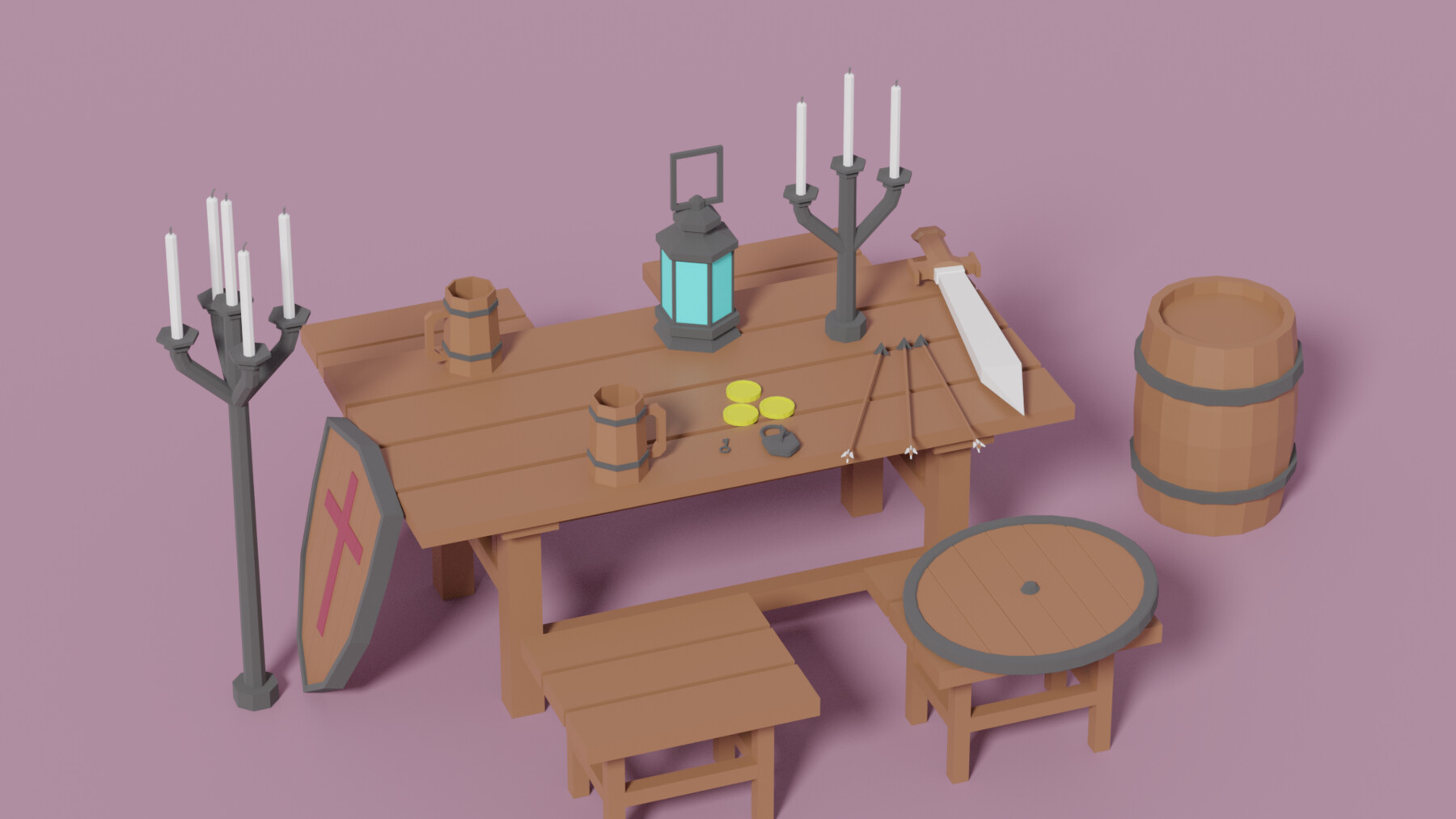 ArtStation - Cartoon Medieval Tavern Pack | Resources