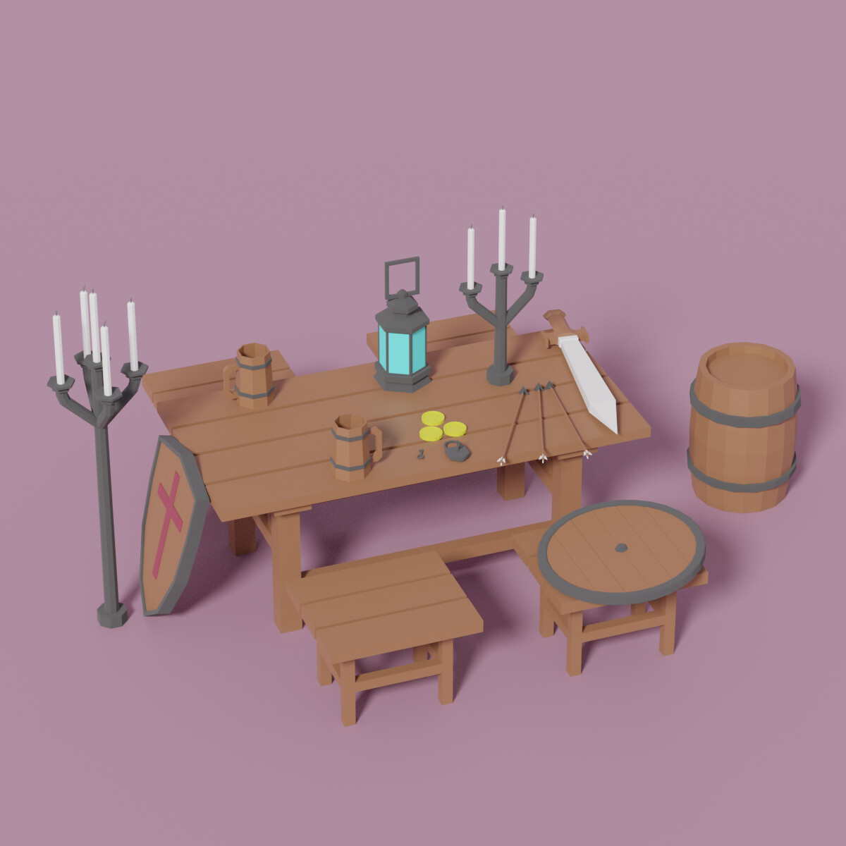 ArtStation - Cartoon Medieval Tavern Pack | Resources