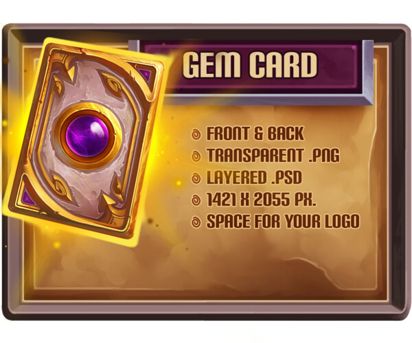 ArtStation - Gem Card Template | Game Assets