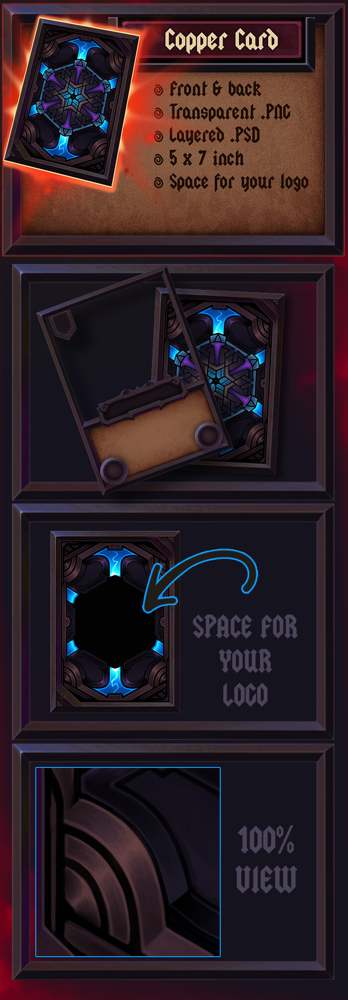 ArtStation - Copper Card Template | Game Assets