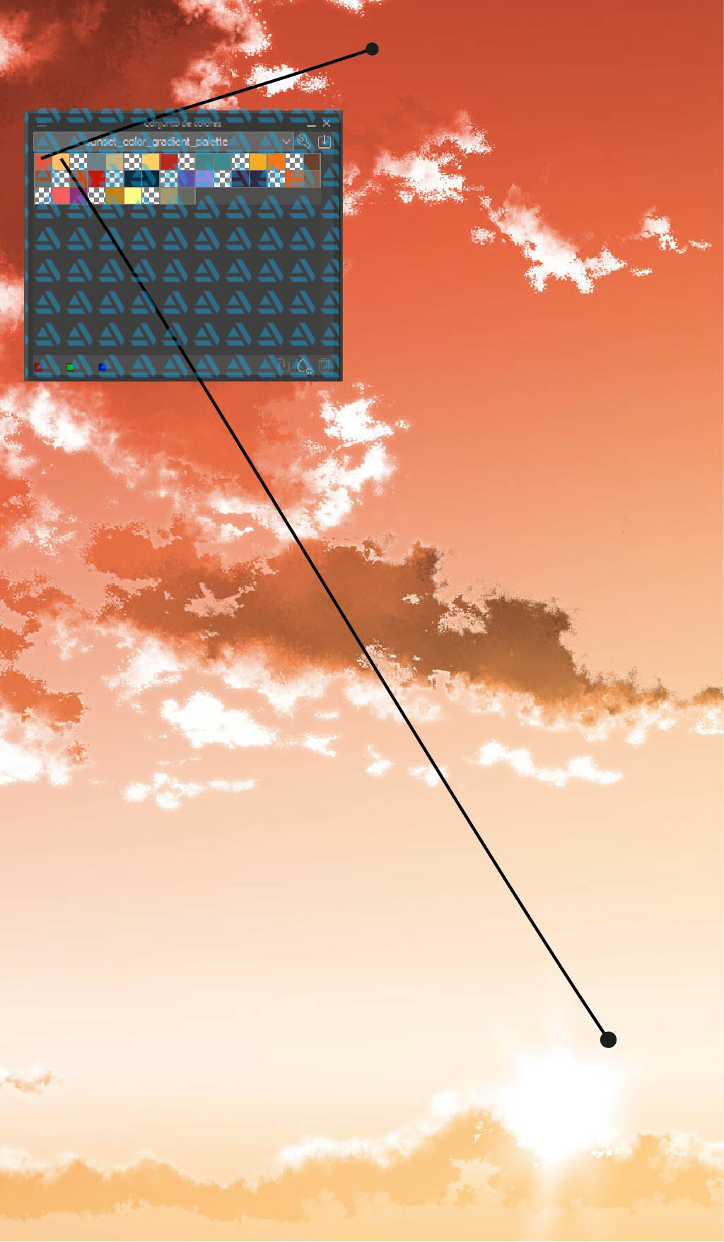 ArtStation - sunset color gradient palette for Clip Studio Paint and Ex ...