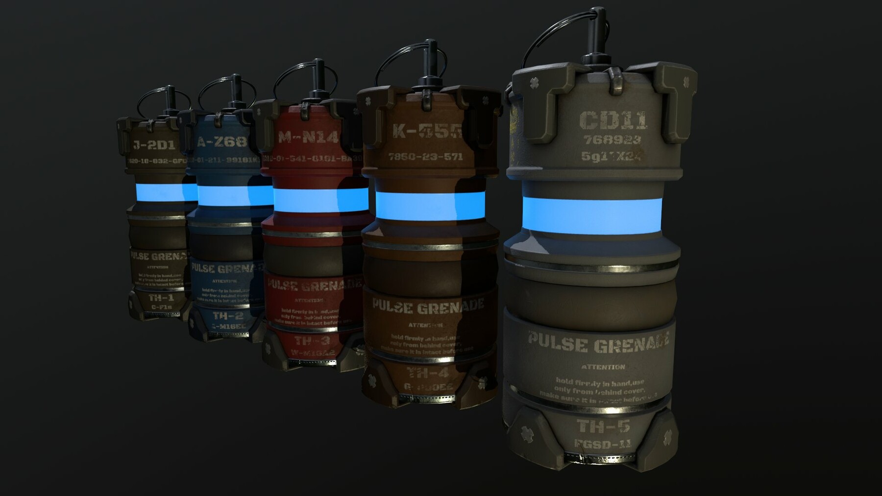 ArtStation - Sci-fi grenade in 5 versions | Game Assets