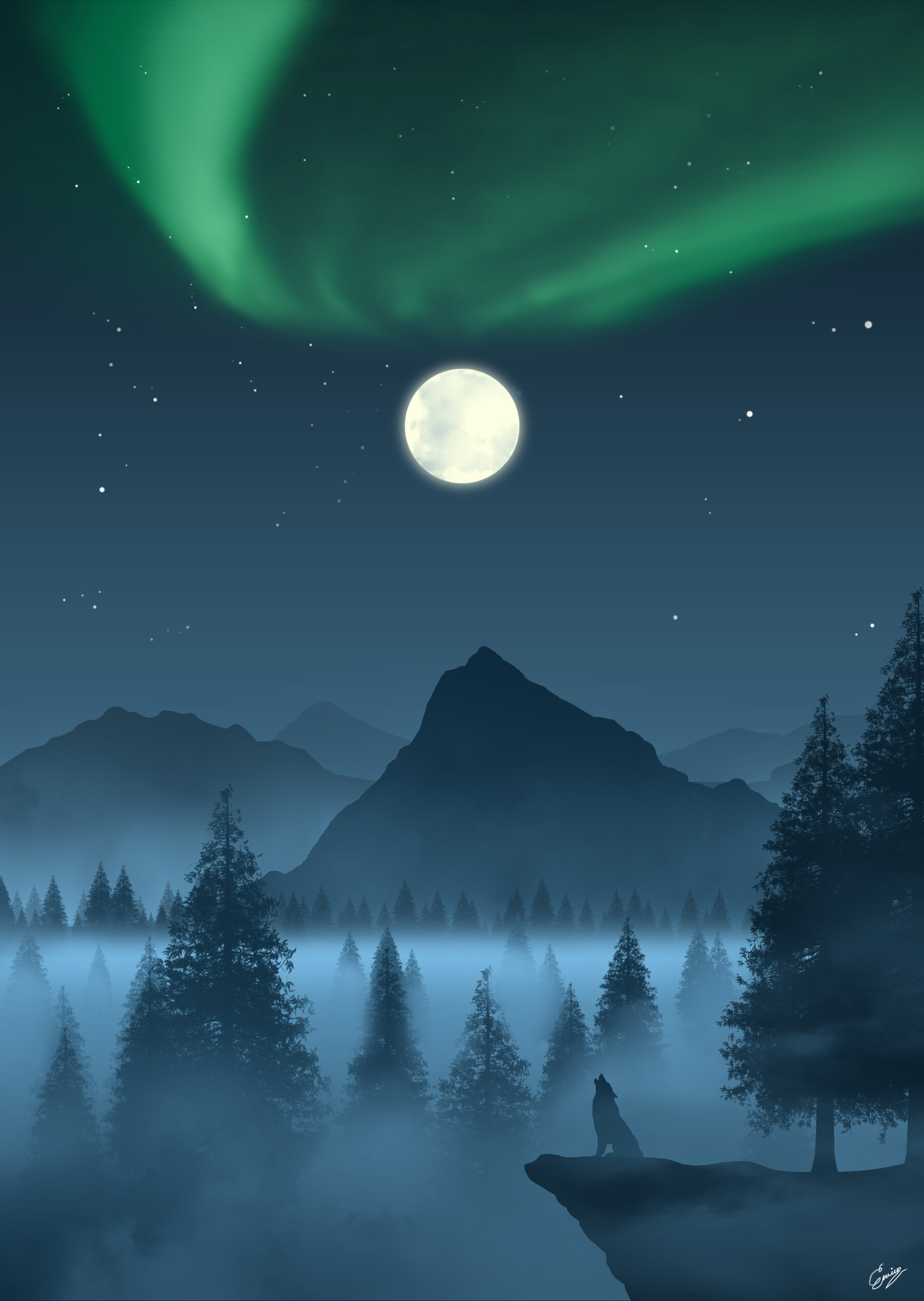 ArtStation - A Fox in the mist | Artworks