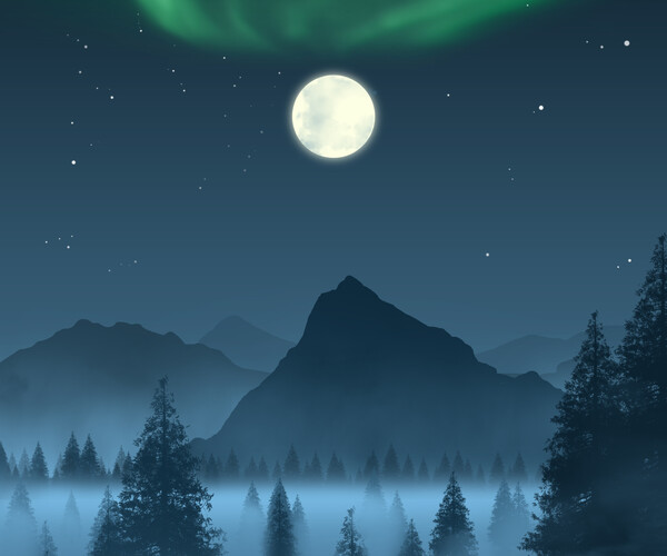 ArtStation - A Fox in the mist | Artworks