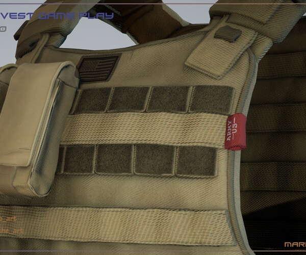 ArtStation - Military vest GamePlay ready | Game Assets
