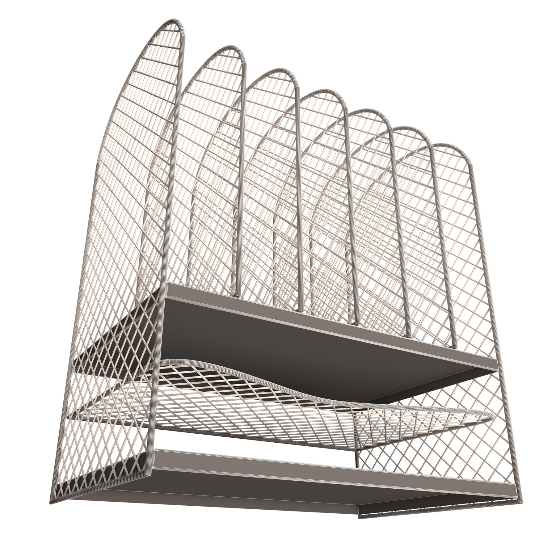ArtStation - Black Mesh Tray Desktop Organizer | Resources