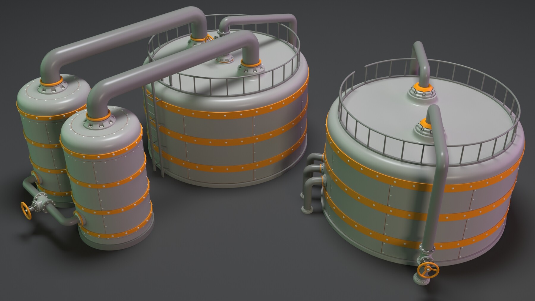 ArtStation - Industrial Tanks - part - 3 - 10 pieces | Resources