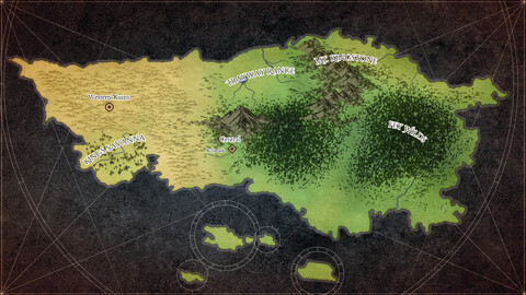 ArtStation - Fantasy Continent Map 3 | Artworks