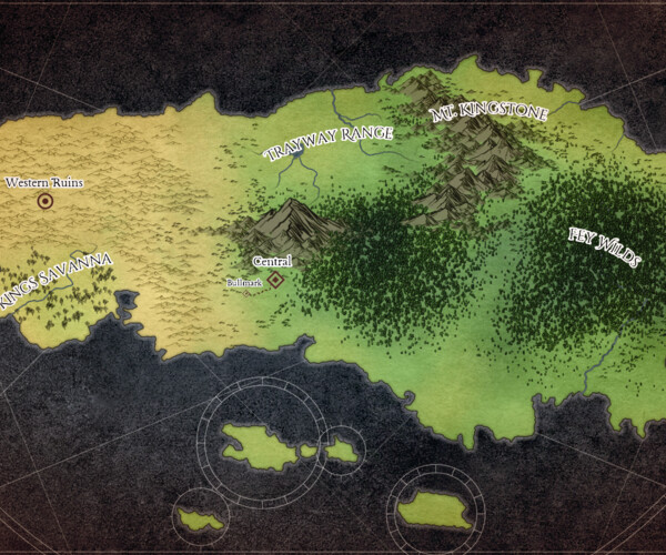 ArtStation - Fantasy Continent Map 3 | Artworks