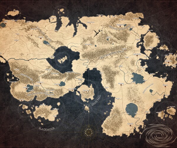 ArtStation - Fantasy Continent Map | 4K | Artworks