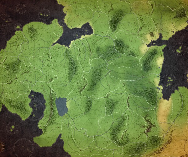 ArtStation - Fantasy Continent Map 2 | 4K | Artworks