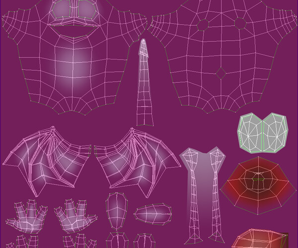 ArtStation - Cartoon Purple Monster Rigged | Game Assets