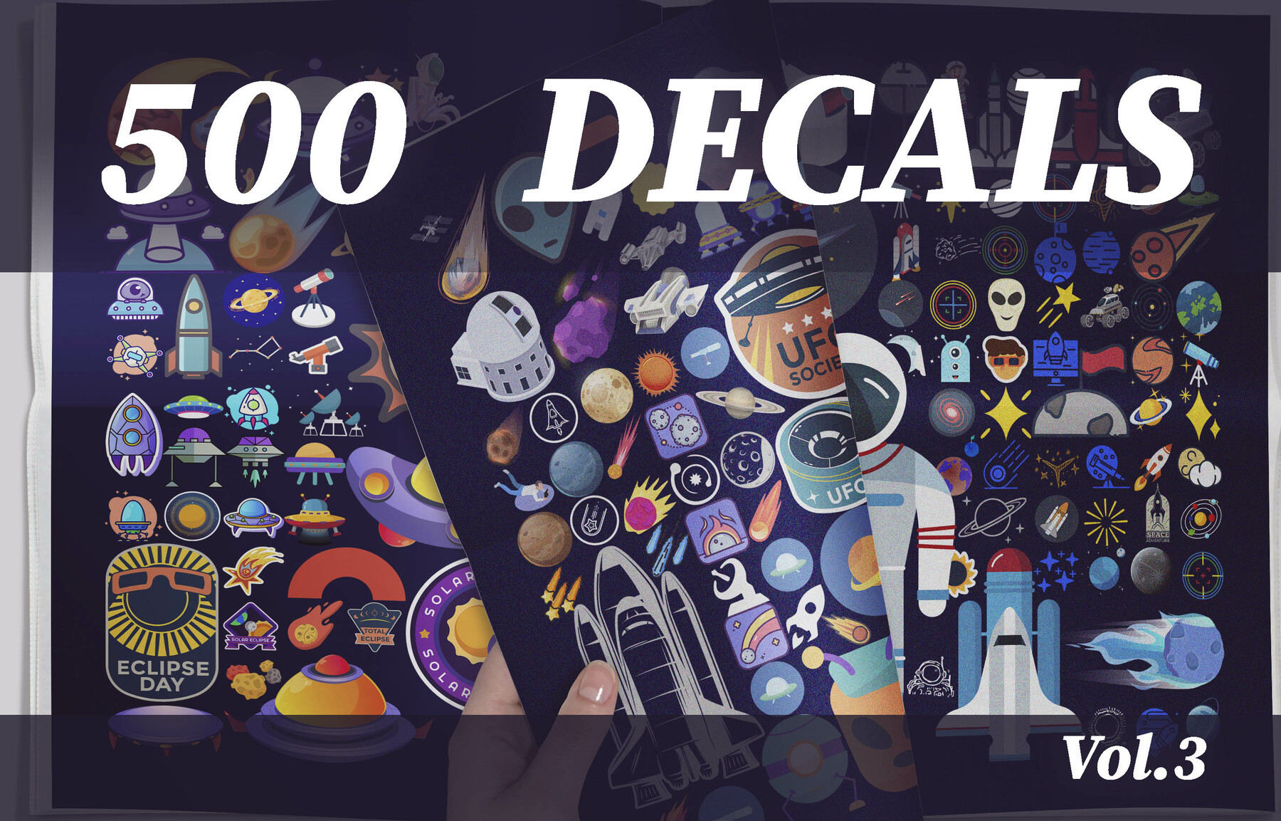 ArtStation - 500 Decals Space Vol.3(Spaceman, spaceship, UFO, Mars ...