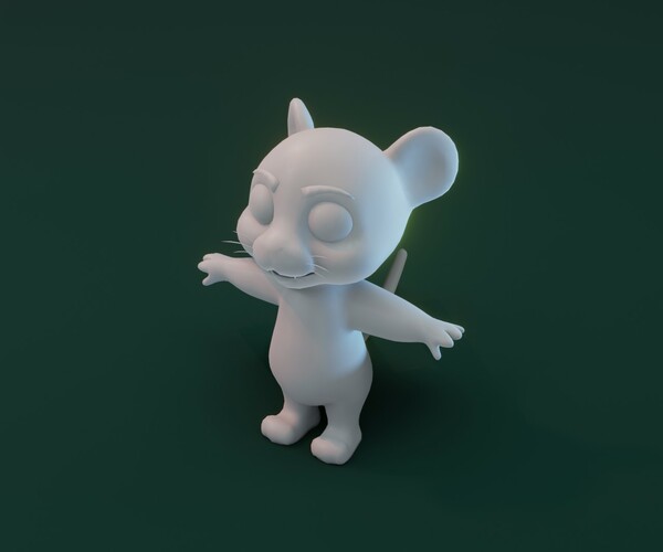 ArtStation - Cartoon Tiger Rigged Base Mesh 3D Model | Game Assets