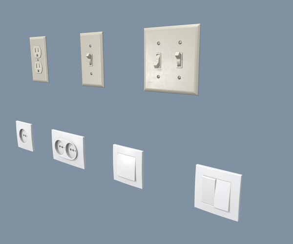 ArtStation - Electrical Switches and Outlets | Game Assets