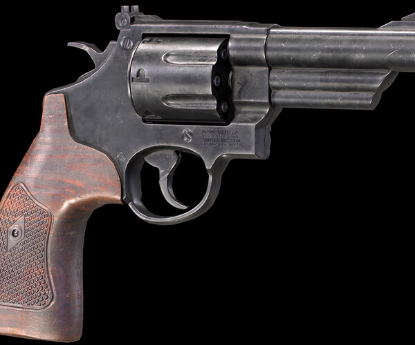 ArtStation - Revolver 44 Magnum Smith and Wesson PBR Low-poly 3D model ...