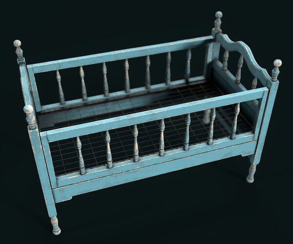 ArtStation - Game Ready Vintage Crib | Game Assets