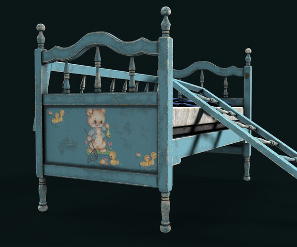 ArtStation - Game Ready Vintage Crib | Game Assets