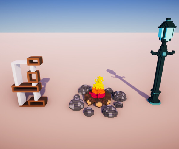 ArtStation - Furniture & props - Fantasy Voxel Pack | Game Assets