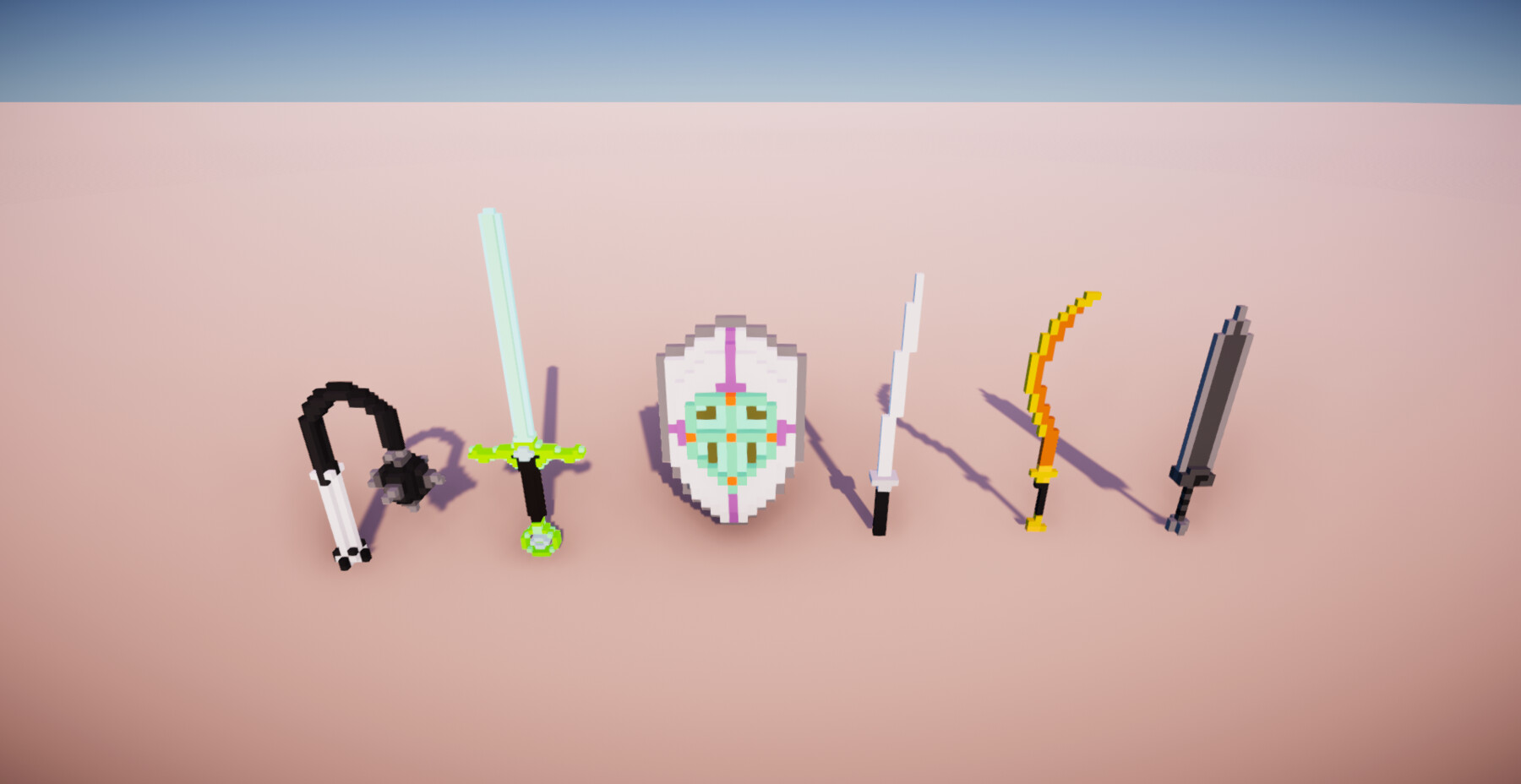 ArtStation - Weapons & tools - Fantasy Voxel Pack | Game Assets