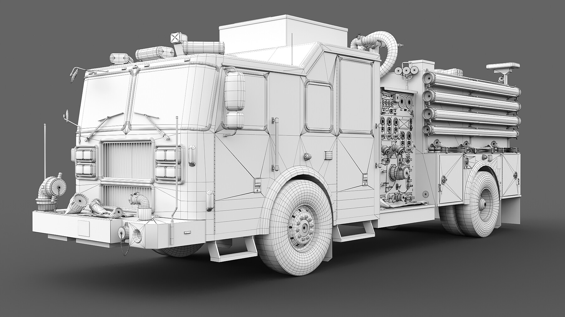 ArtStation - Fire Truck Engine FDNY | Game Assets