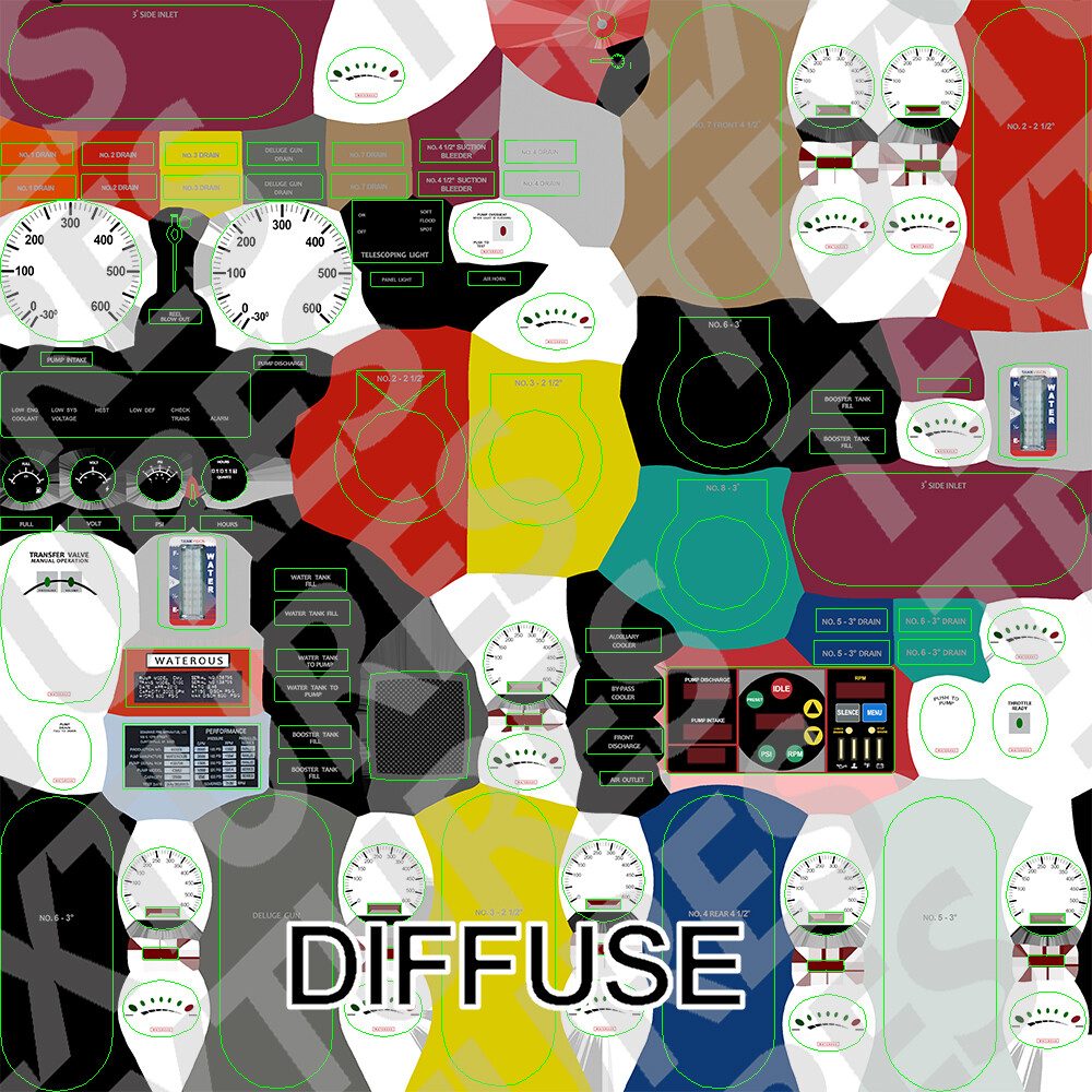 ArtStation - Fire Truck Engine FDNY | Game Assets