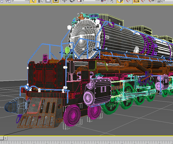 ArtStation - Steam Locomotive Big Boy 4014 | Game Assets