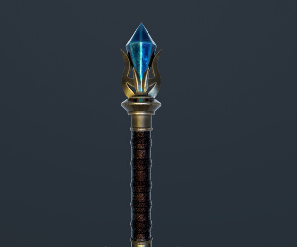 ArtStation - 3D Low-Poly Model - Ice Sword | Game Assets