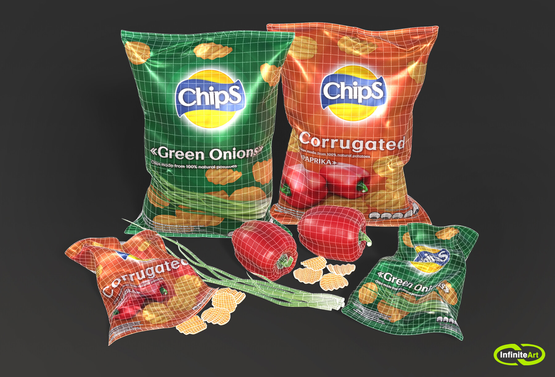 ArtStation - Packaging of chips | Game Assets